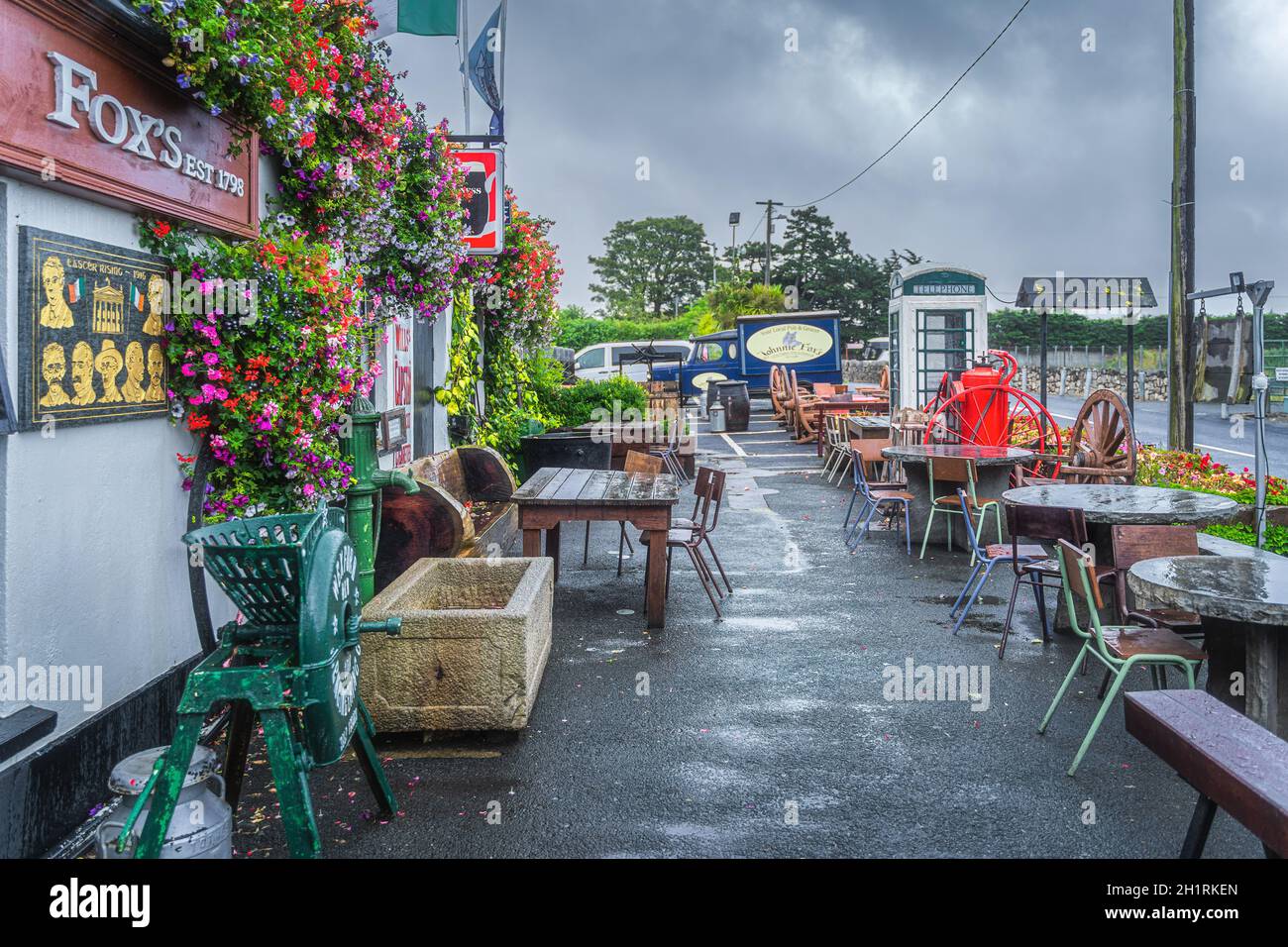 Dublin, Ireland, August 2019 Johnnie Foxs pub and restaurant ...