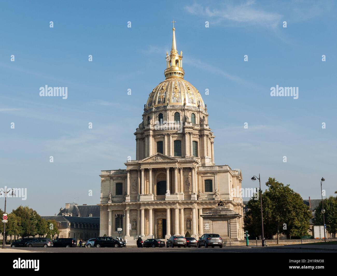 View of Dome des Invalides, burial site of Napoleon Bonaparte, Paris ...