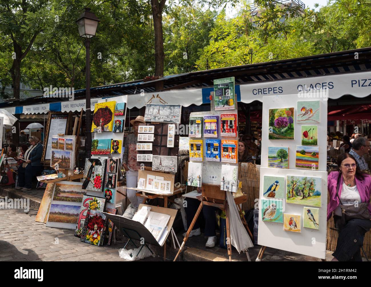 Paris - Open Air Artist Market at Tertre Square (Place du Tertre) in ...
