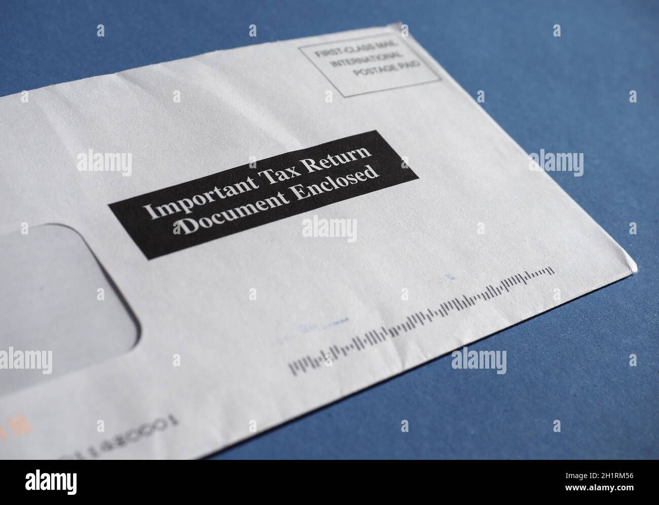 Envelope with important tax return document enclosed Stock Photo - Alamy