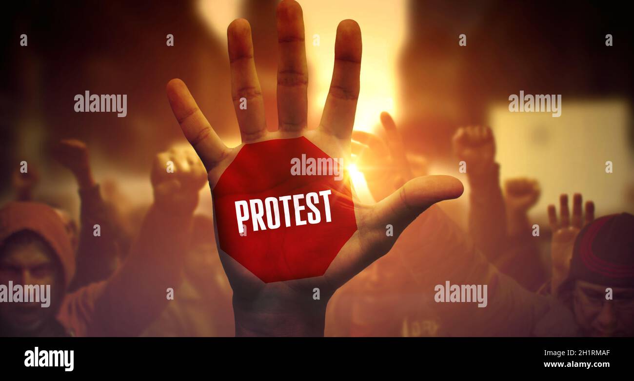 Protest. Multi-ethnic People Protesting and Fighting for Their Rights ...