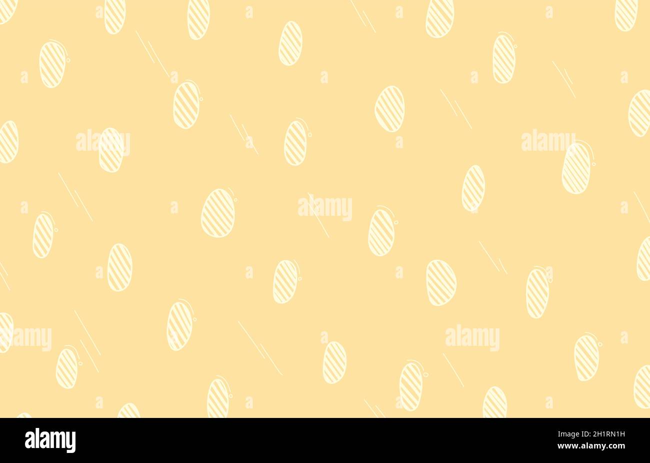 Abstract soft yellow color design with doodle circles pattern ...