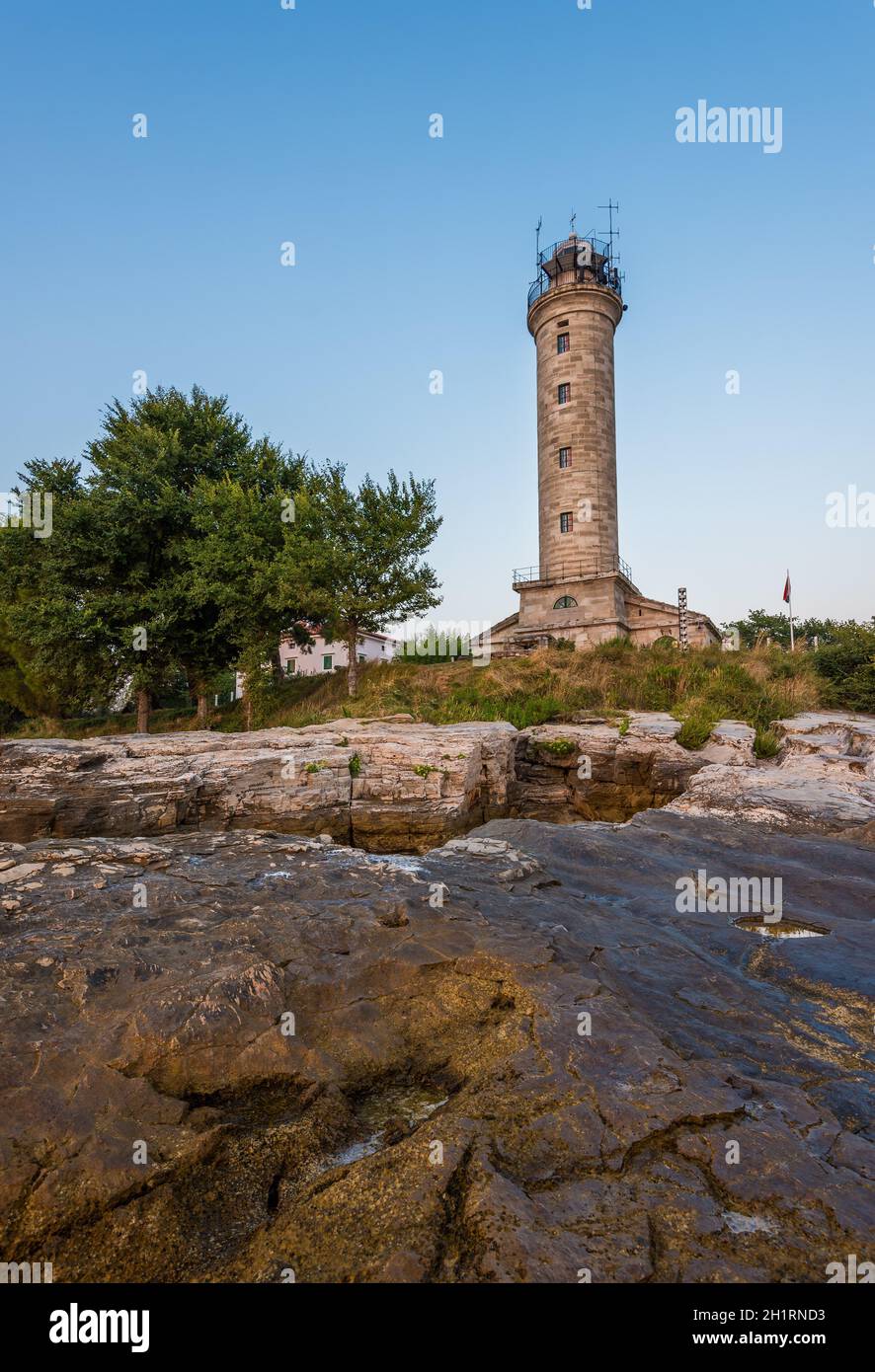 Savudija Lighthouse with Rocks in Foreground, the Most Western Point of ...