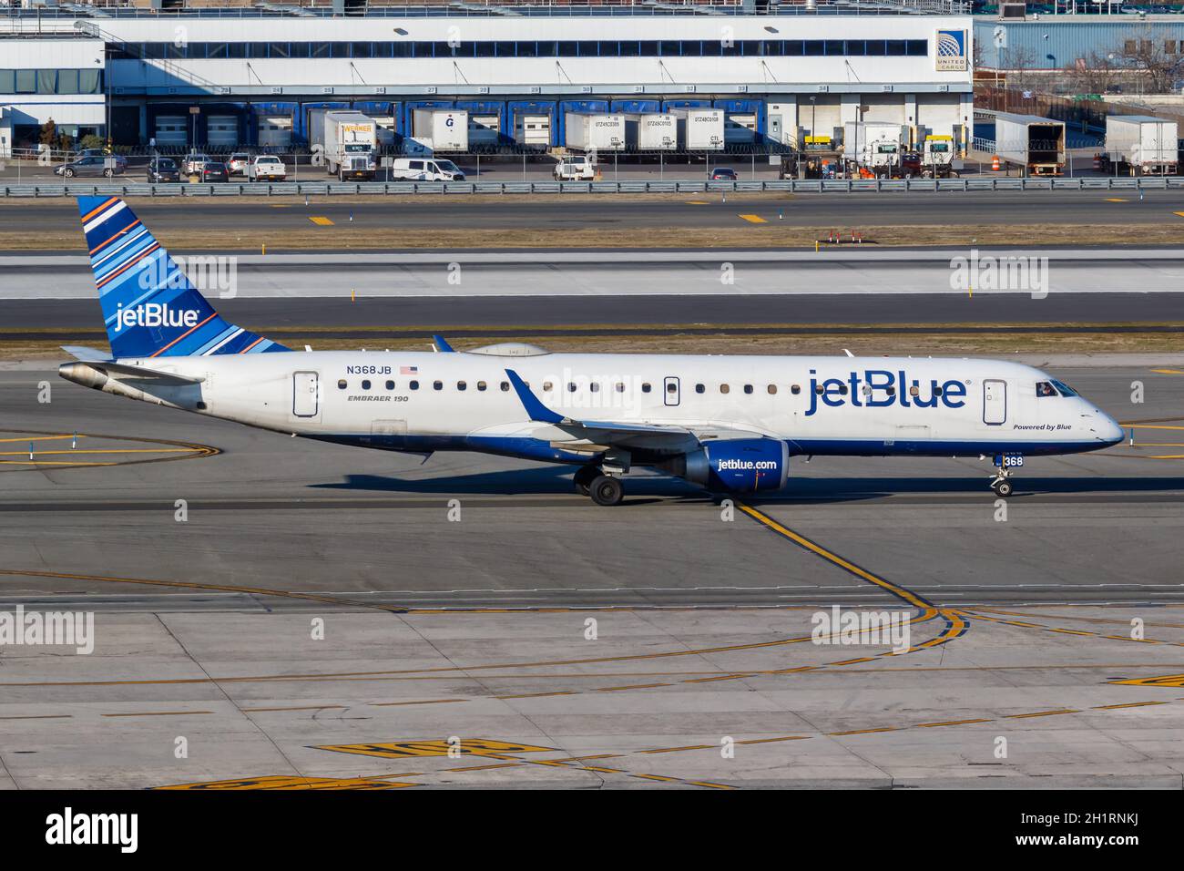 New York, United States - March 1, 2020: JetBlue Embraer 190 airplane ...