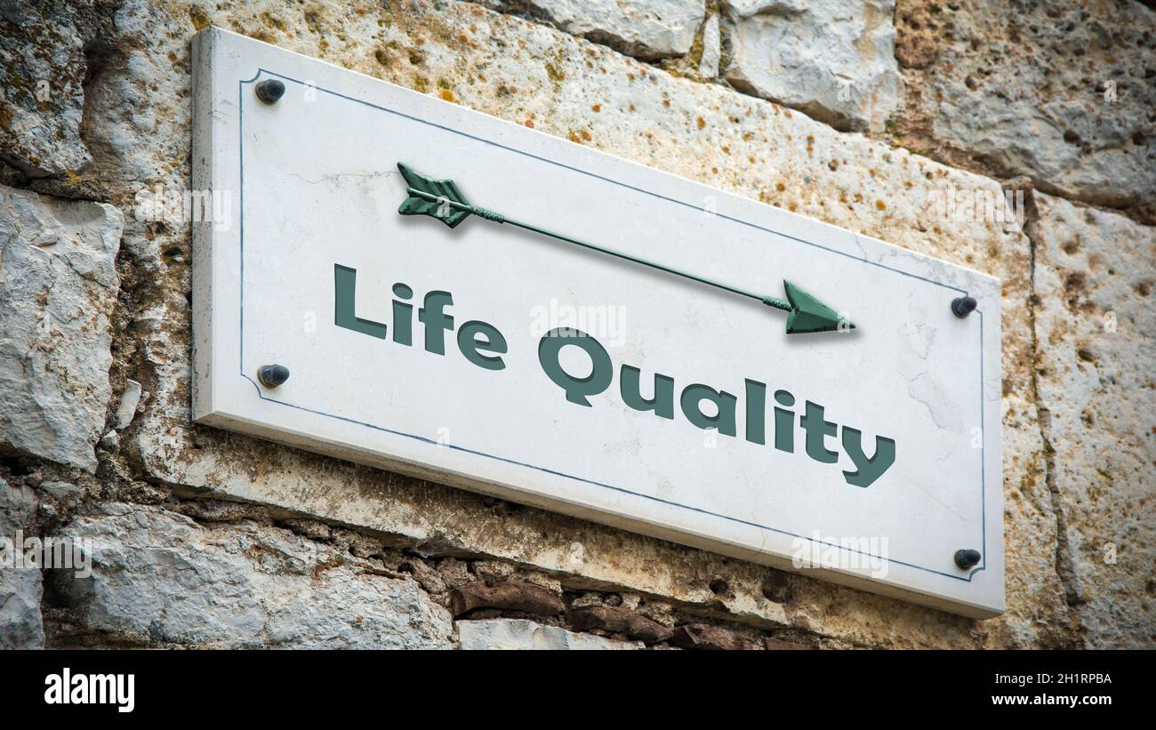 Street Sign the Direction Way to Life Quality Stock Photo - Alamy