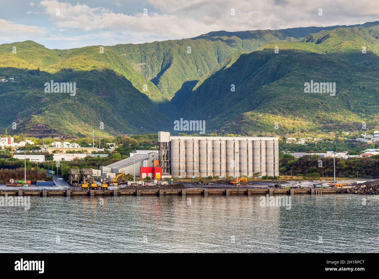 Le Port, Reunion Island, France - December 24, 2015: Large grain ...
