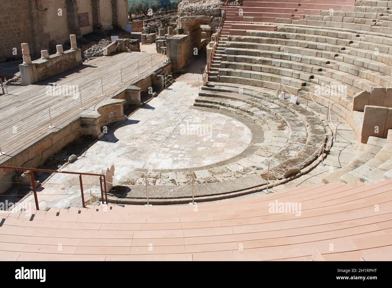 Archaeological remains of ancient Roman theater in Medellin, Spain ...