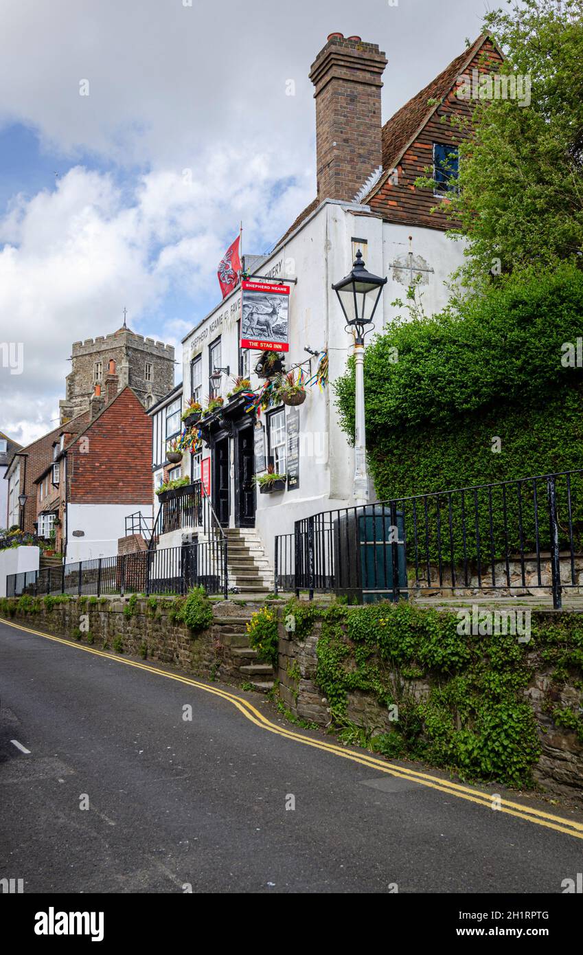 May 2015, Hastings, East Sussex, UK - View of The Stag Inn Public House ...