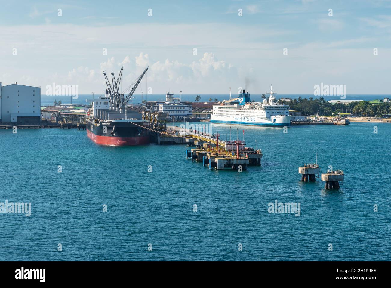 Toamasina, Madagascar - December 22, 2017: Ships in the port of ...