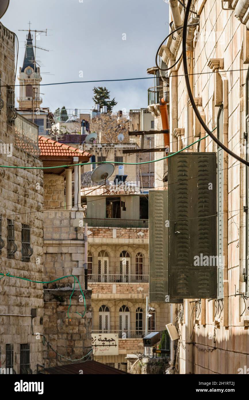 Urban architecture scene at old jerusalem city Stock Photo - Alamy