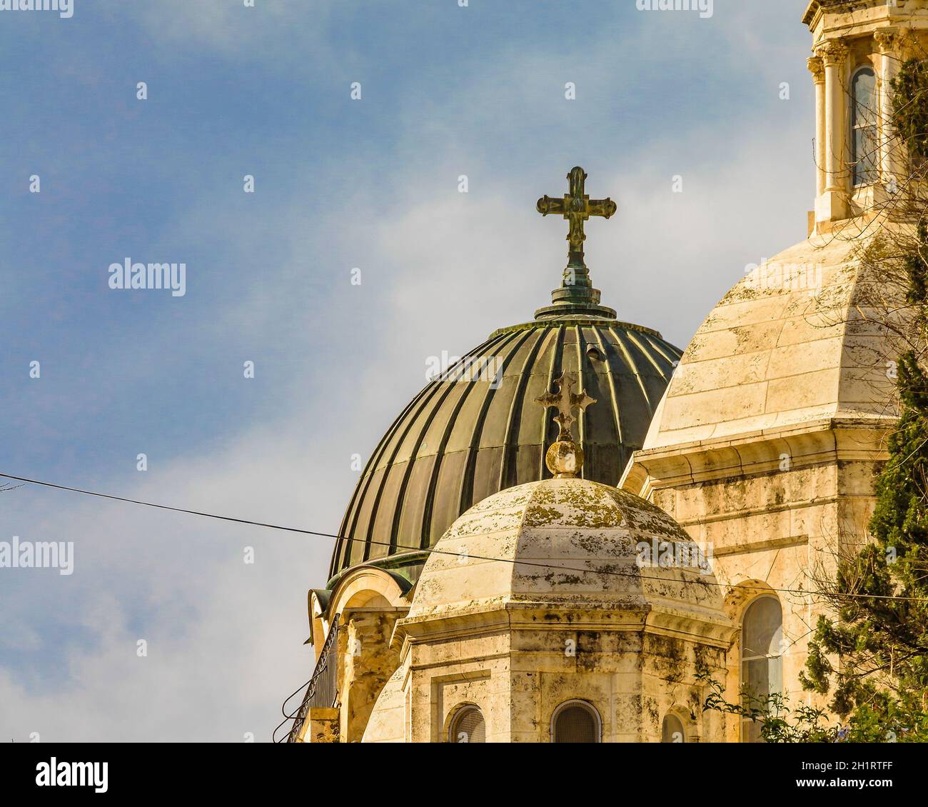 Exterior view of christian church, old jerusalem city Stock Photo - Alamy