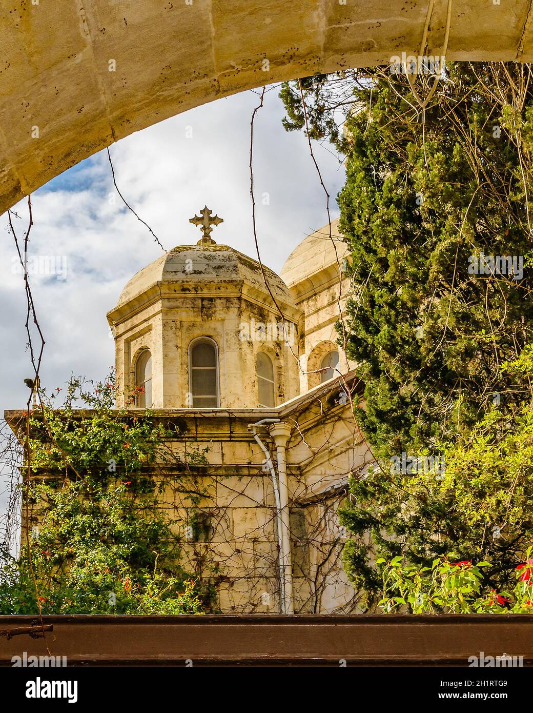Exterior view of christian church, old jerusalem city Stock Photo - Alamy