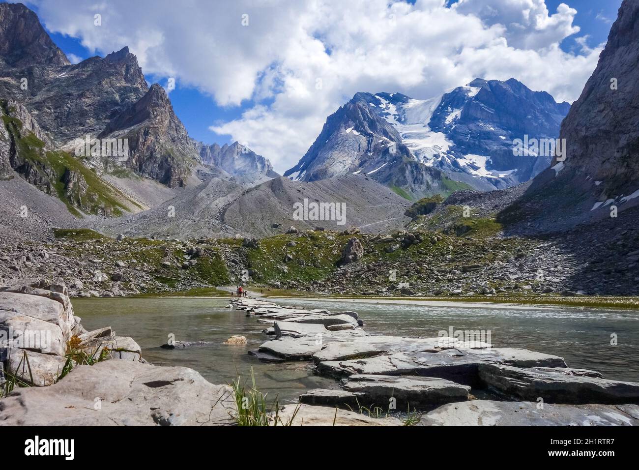 Cow lake, Lac des Vaches, in Vanoise national Park, Savoy, France Stock ...