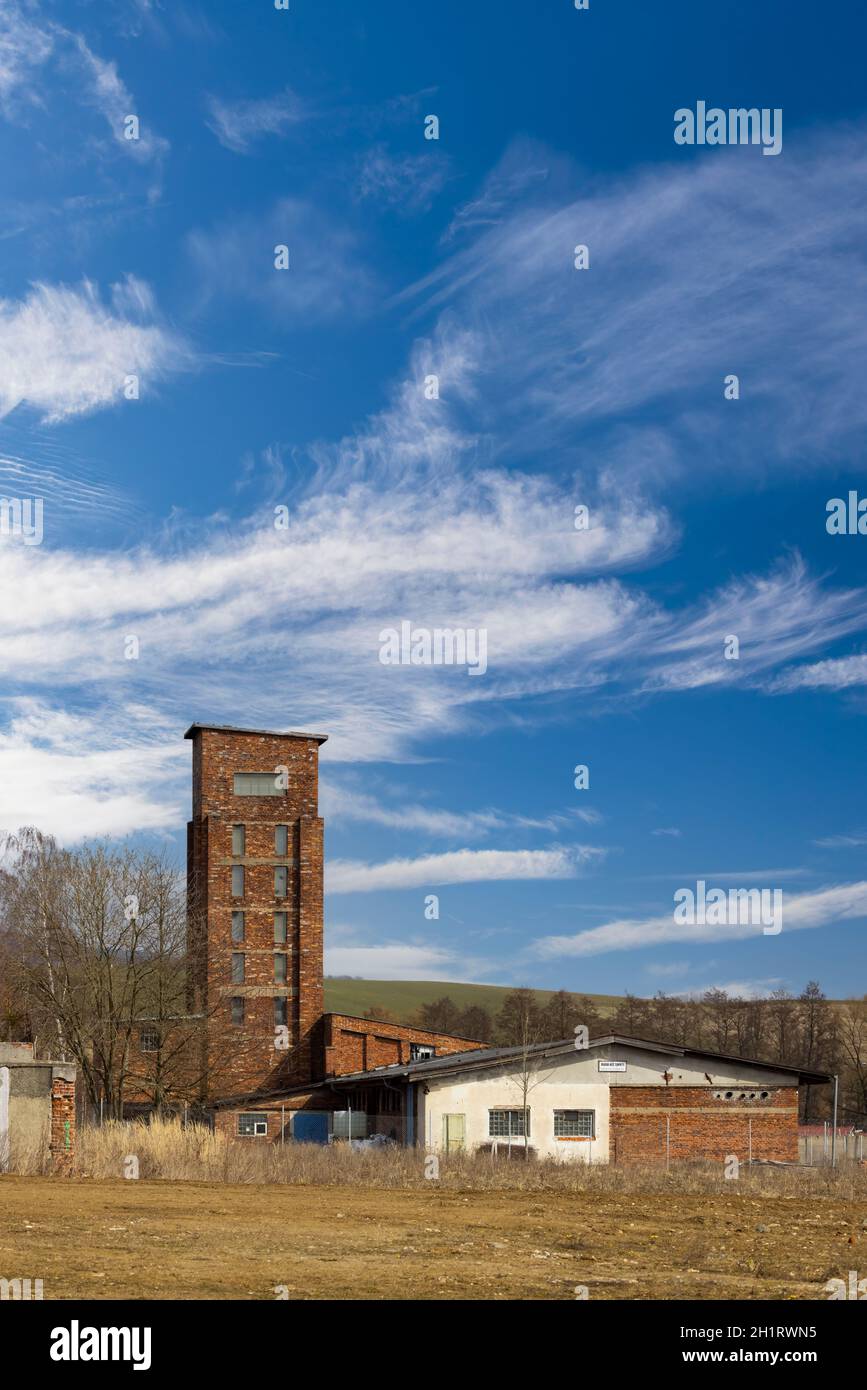 Red Tower of Death, UNESCO site with inscription in Czech language ...