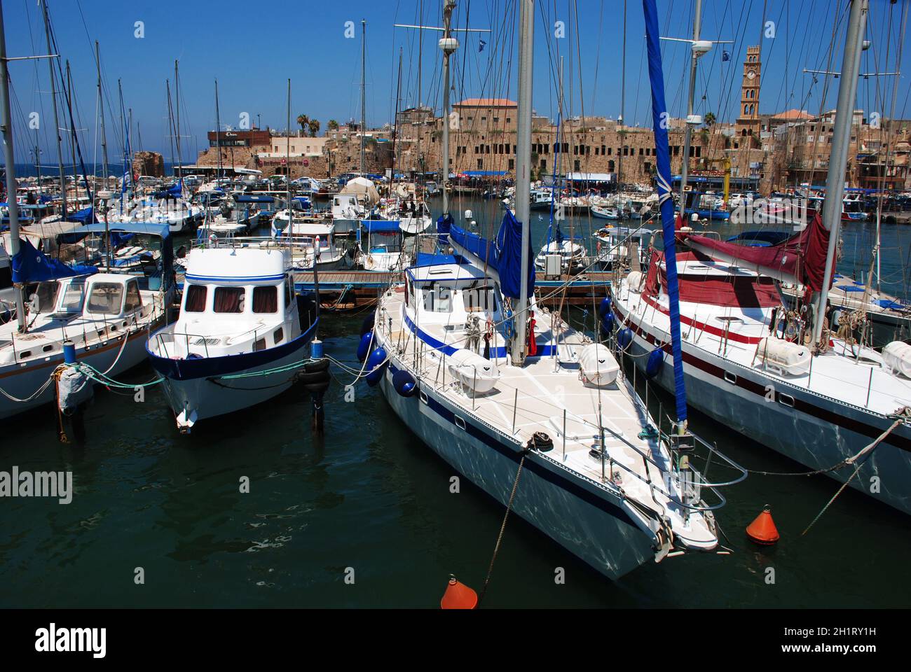 Acre Port Israel. Sailboats in the Port of Acre Stock Photo - Alamy