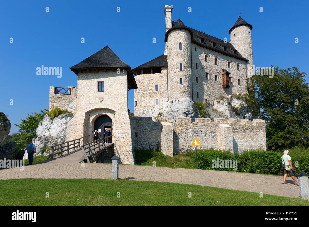 Bobolice Castle, Silesia, Poland - September 16, 2020: Medieval gothic ...