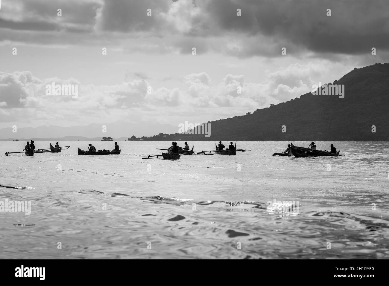 Aboriginal traditional Malagasy pirogue - wooden outrigger canoes ...