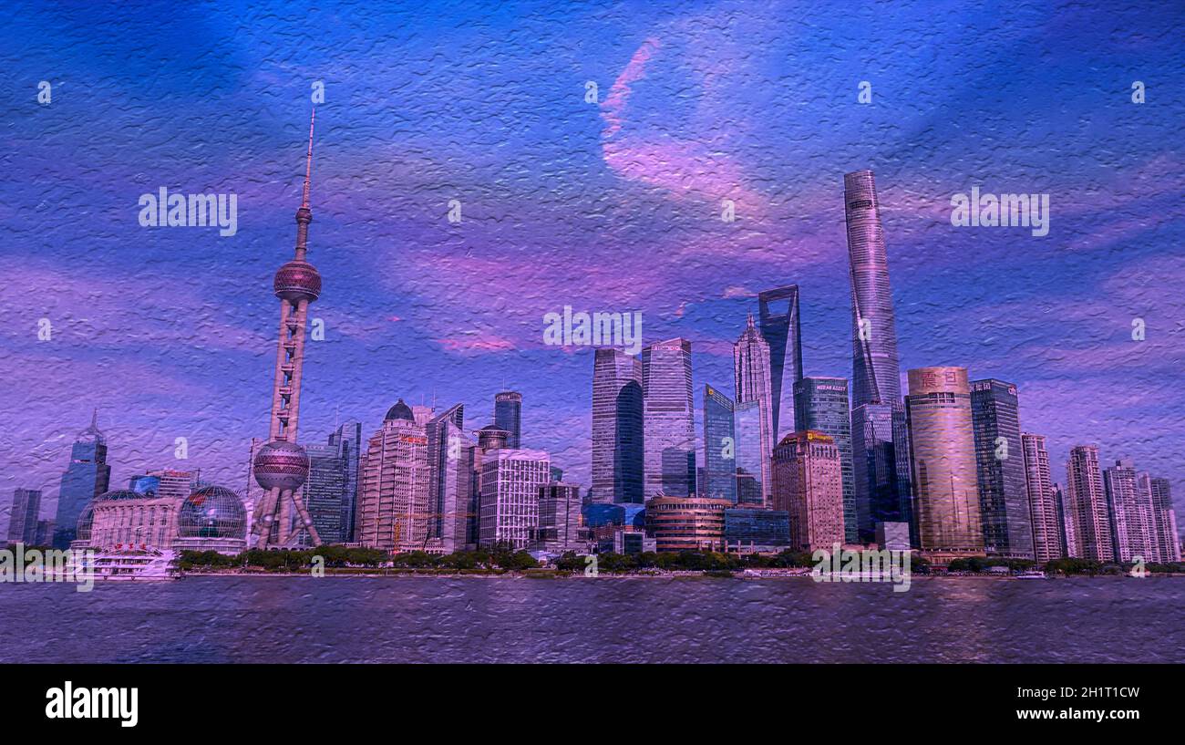 China road painting hi-res stock photography and images - Alamy