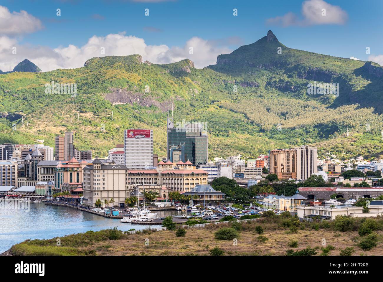 Port Louis, Mauritius - December 12, 2015: Port Louis cityscape ...