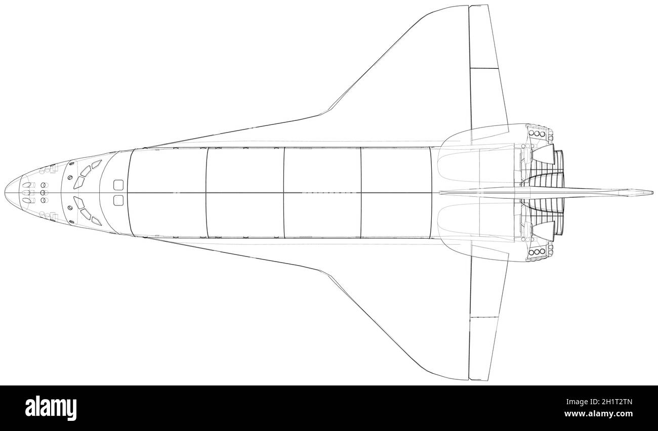 Space shuttle. Vector rendering of 3d Stock Vector Image & Art - Alamy