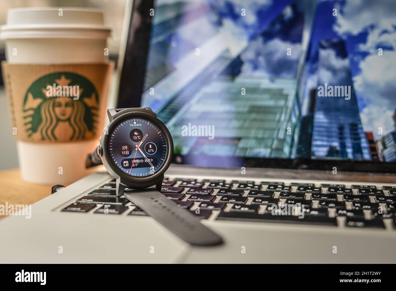 Smart Watch image. Shooting Location: Tokyo metropolitan area Stock ...