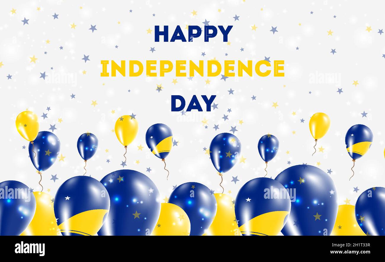 Tokelau Independence Day Patriotic Design. Balloons in Tokelauan ...