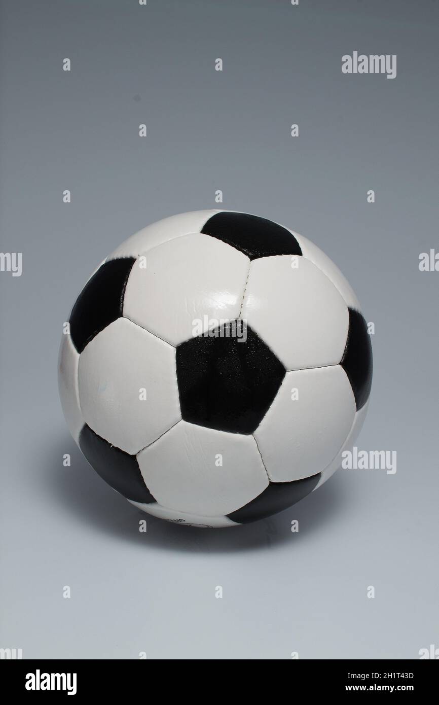 soccer ball on a gray background Stock Photo - Alamy
