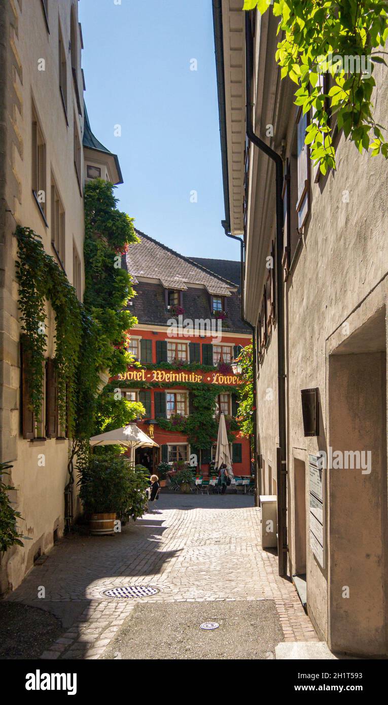 Meersburg, Germany, September 2016 - Street view of the city of ...