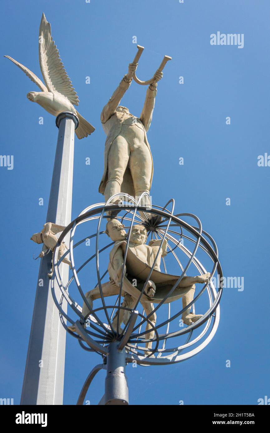 Meersburg, Germany, September 2016 - Detail of the Magic Column ...