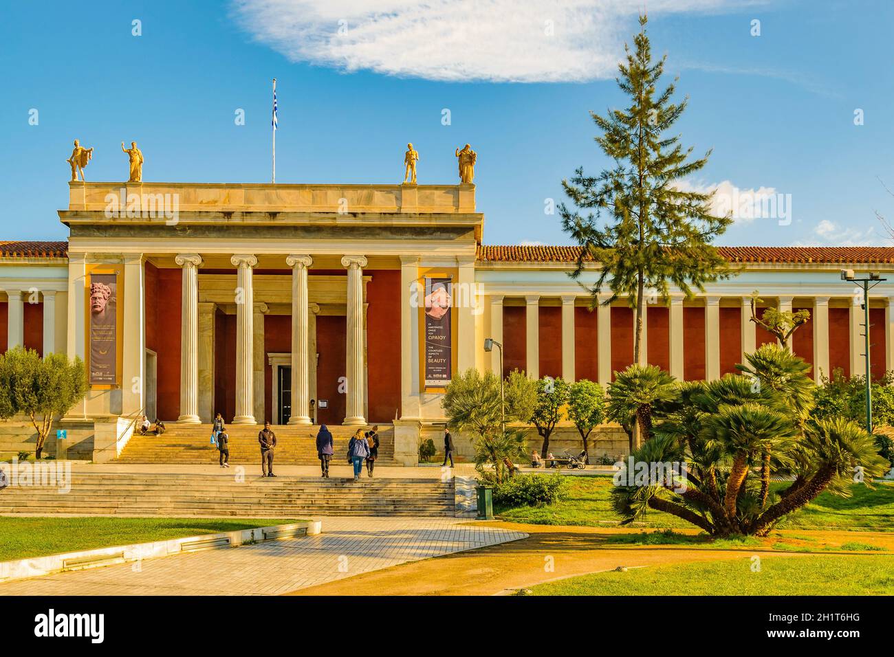 ATHENS, GREECE, JANUARY - 2020 - Exterior facade of famous ...