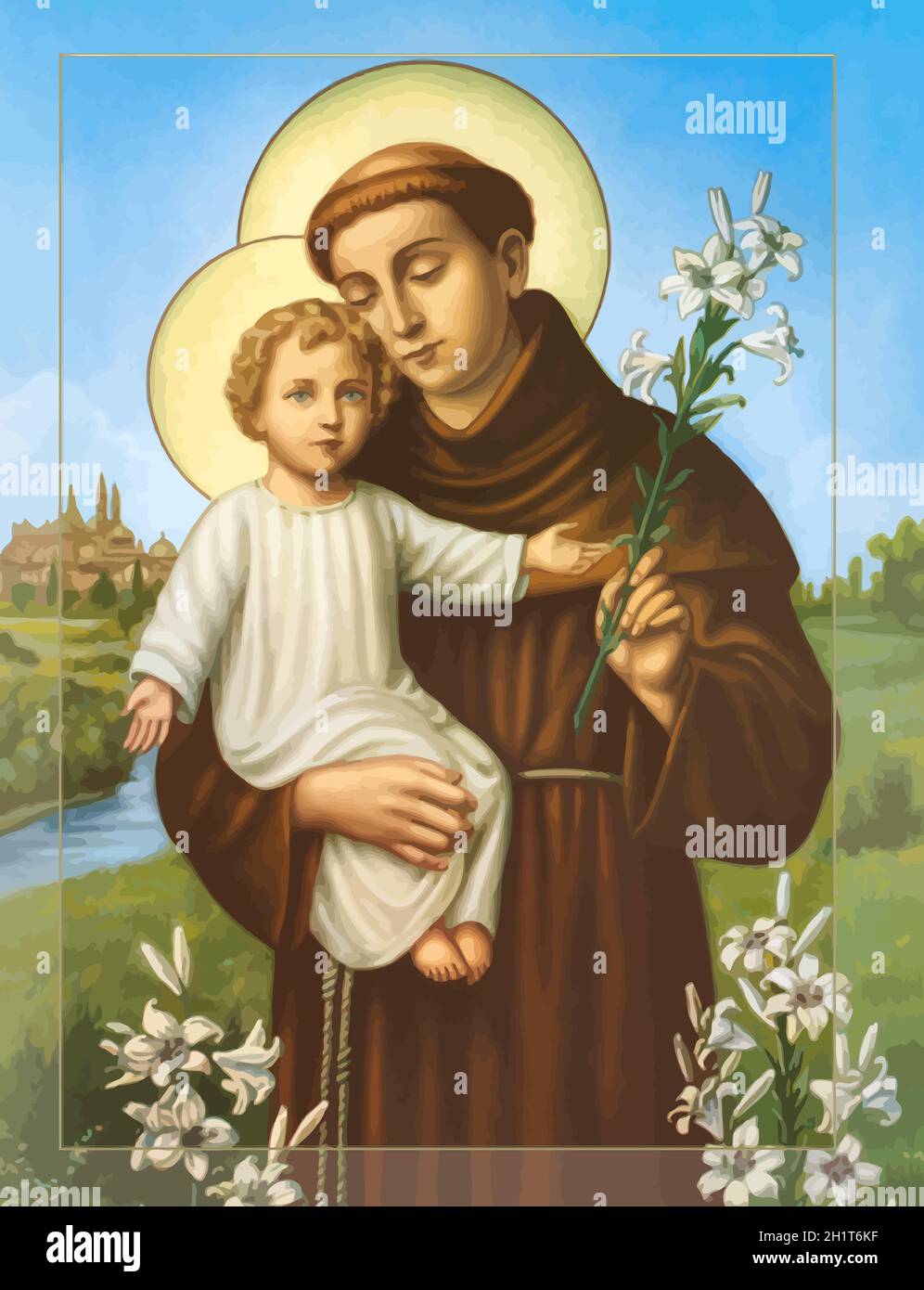 Saint Anthony Of Padua Religion Faith Holy Illustration Stock Photo Alamy Saint Anthony Of Padua Religion Faith Holy Illustration Stock Photo Alamy