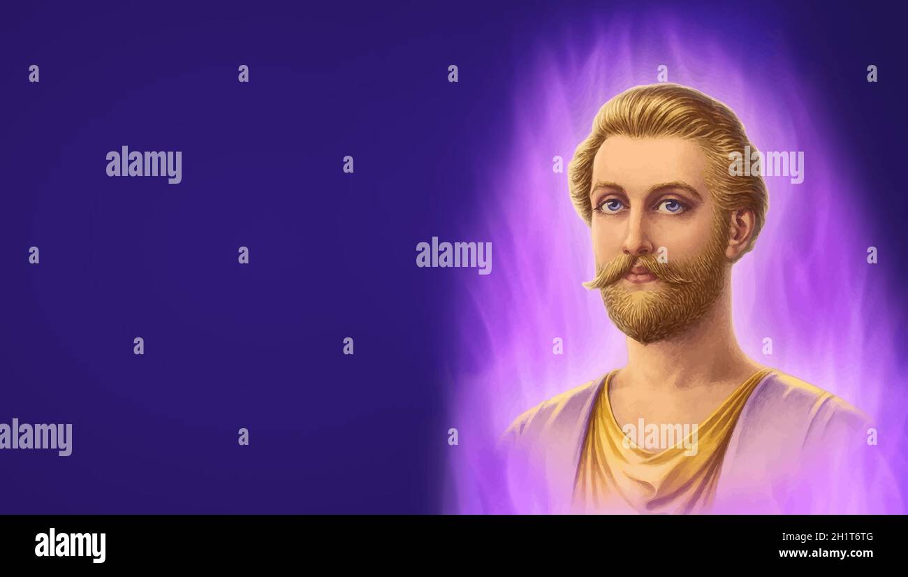 violet light glow flame St Germain illustration holy spiritual Stock ...