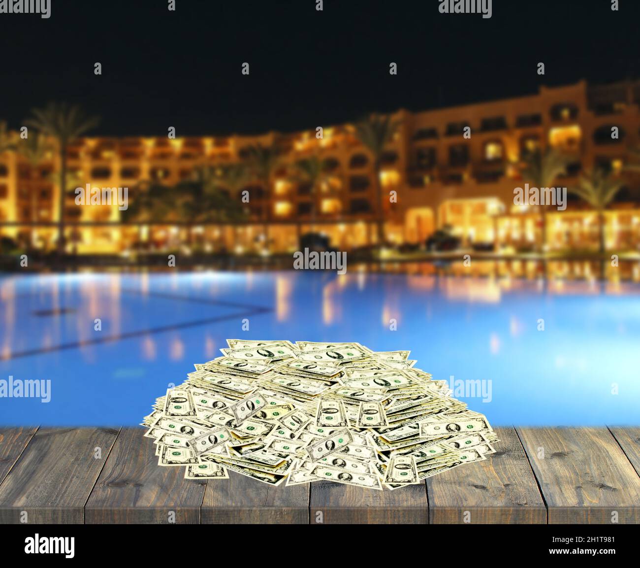 Modern villa night hi-res stock photography and images - Alamy