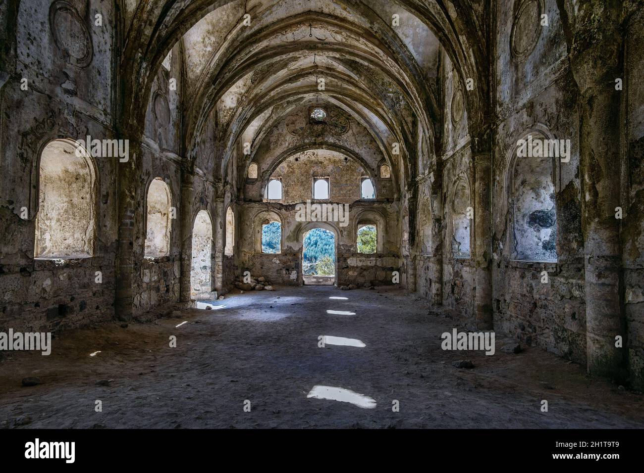 Abandoned church in Kayakoy also known as Karmilissos or Ghost Town ...
