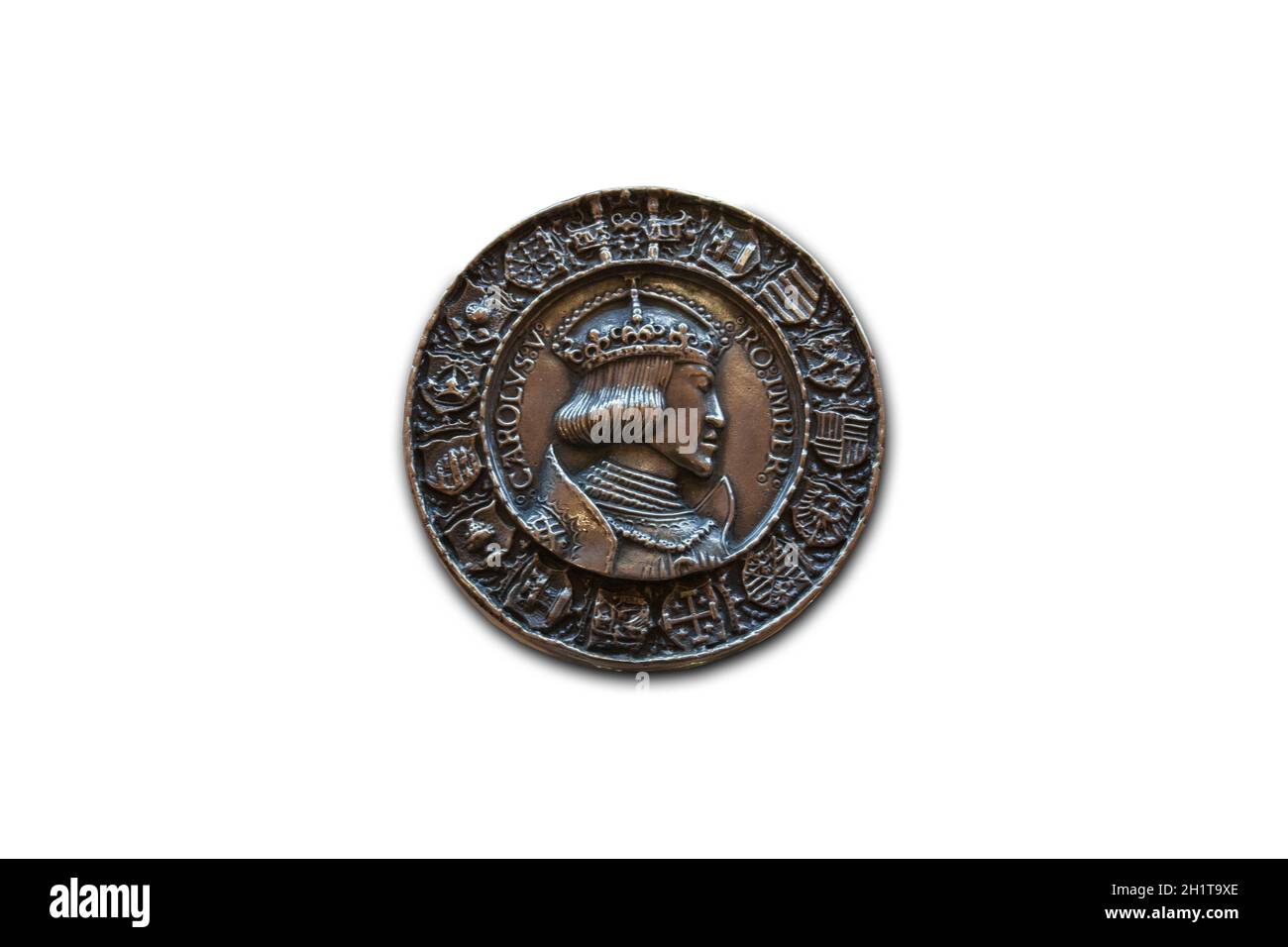 Silver medal of Charles V in honour of elected Emperor Charles, 1521 ...