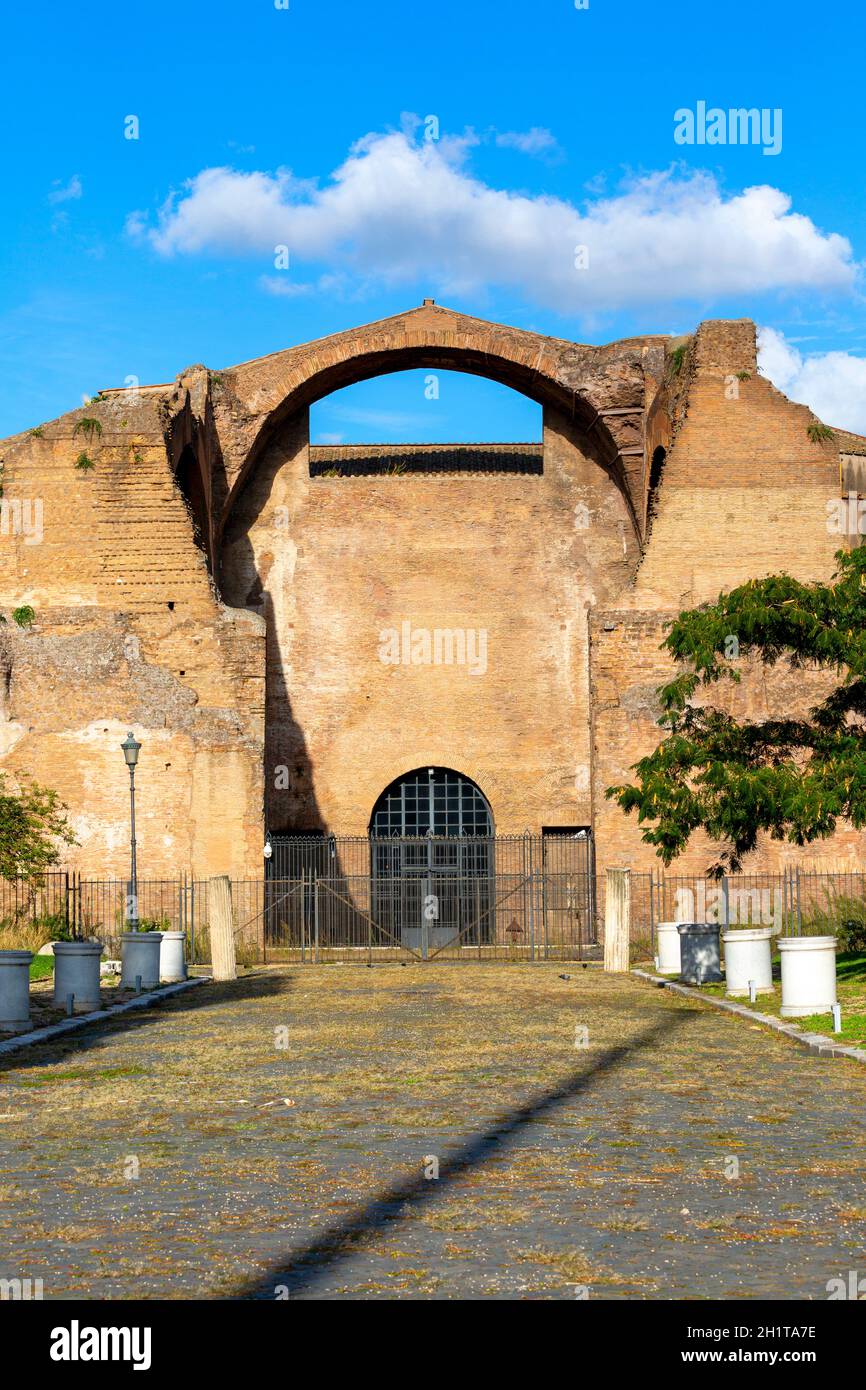 Rome, Italy - October 10, 2020: 3rd century Baths of Diocletian, ruins ...