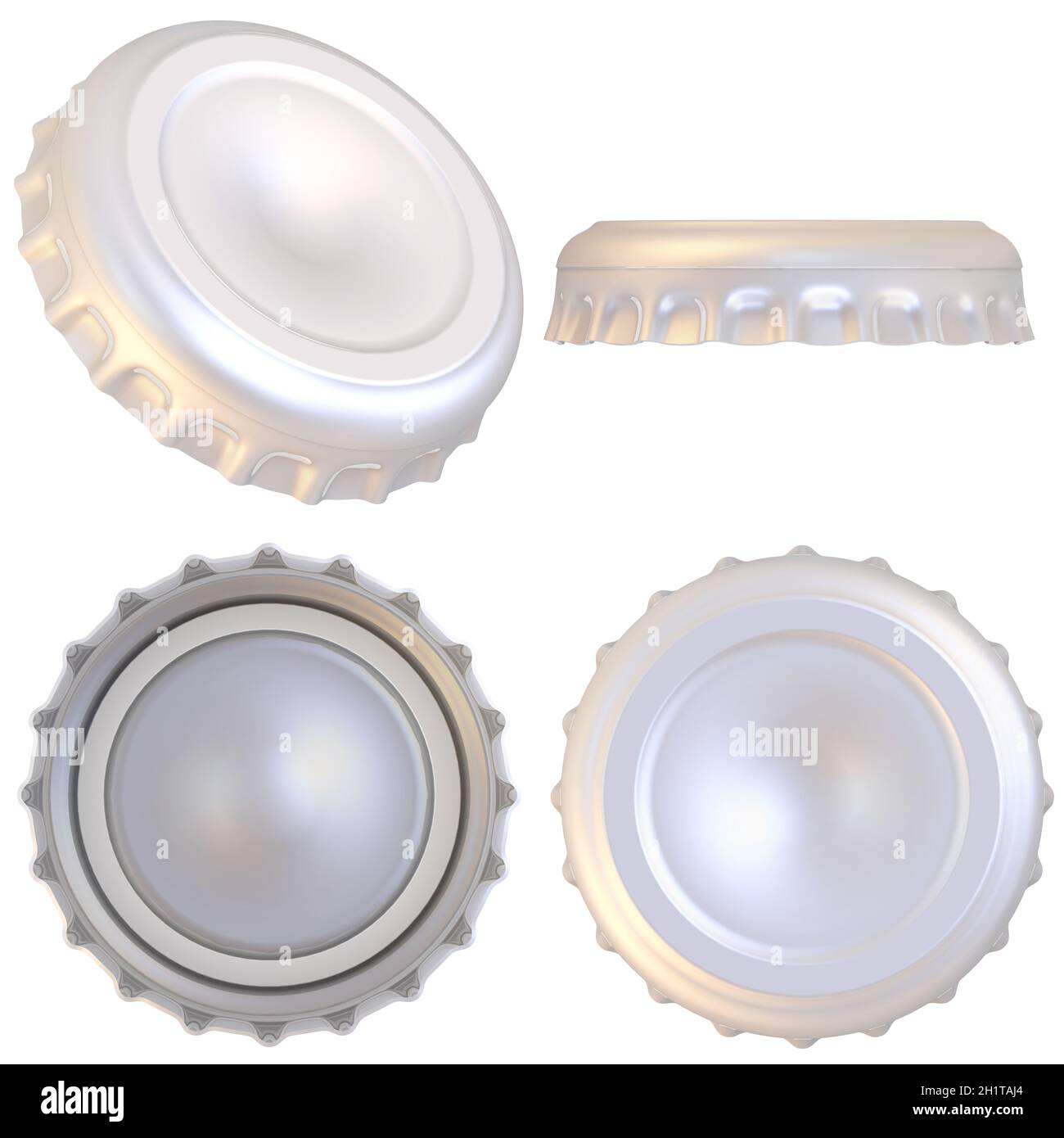 Bottle cap. One bottle cap isolated over white. Template design Stock ...