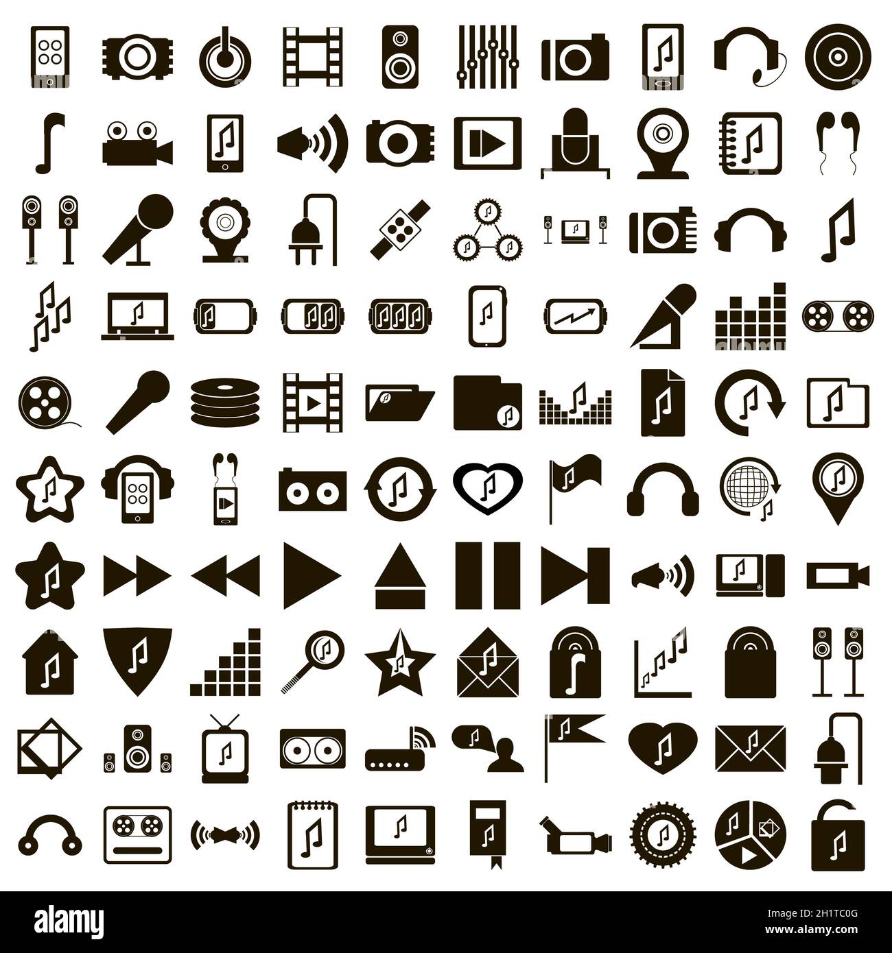 Equalizer music icon simple hi-res stock photography and images - Alamy