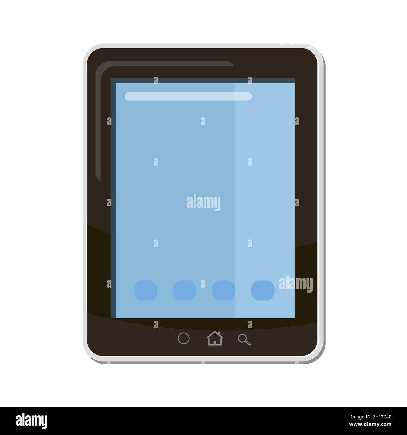 Tablet icon in cartoon style isolated on white background Stock Photo ...