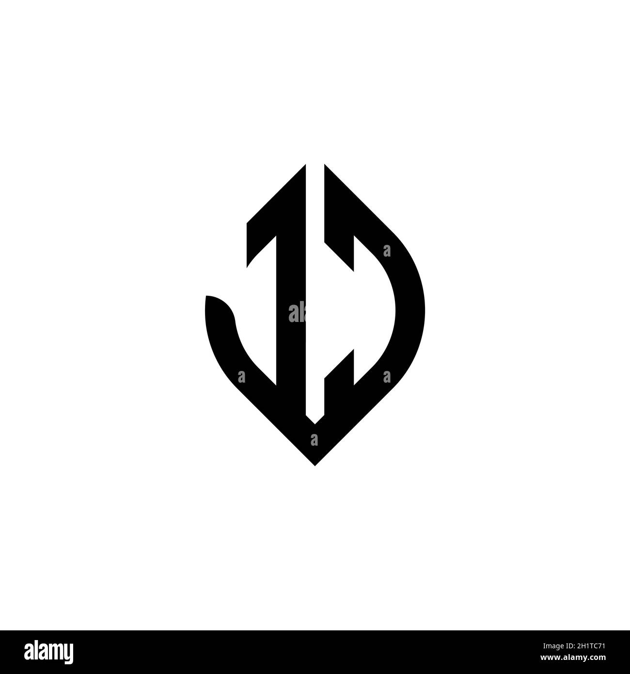 JC Monogram logo letter with simple continued shape style geometric design template isolated on ...