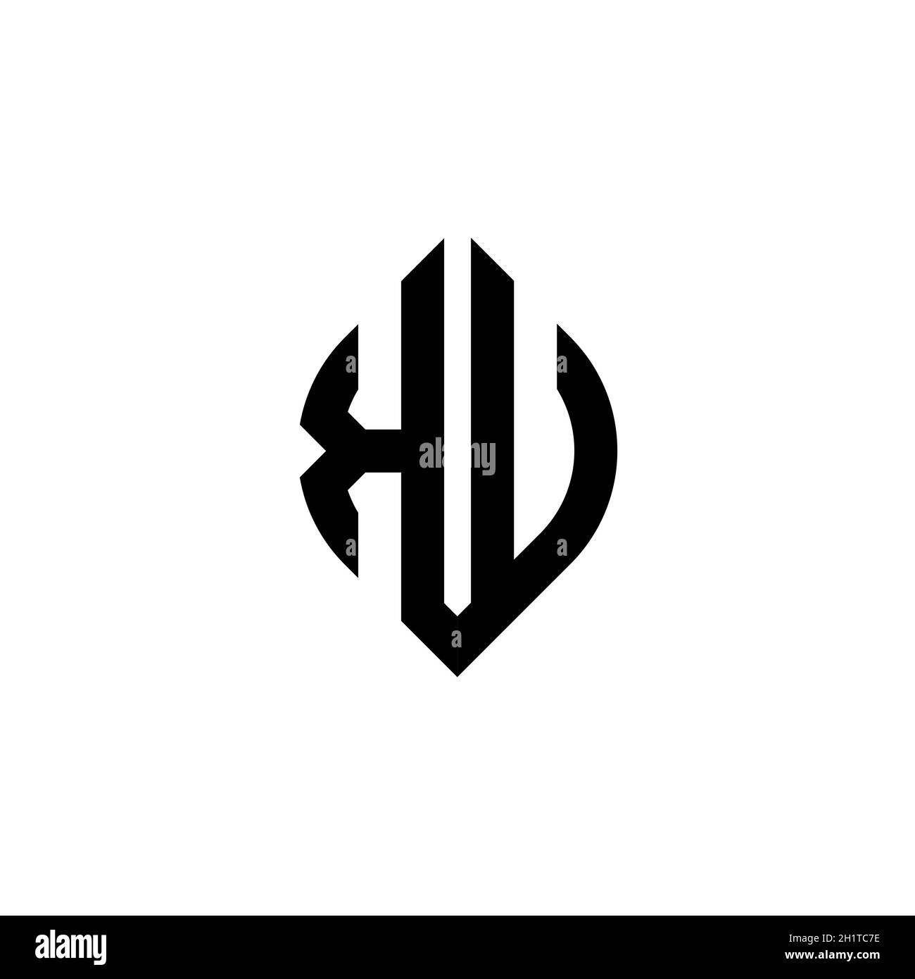 KU Monogram logo letter with simple continued shape style geometric ...