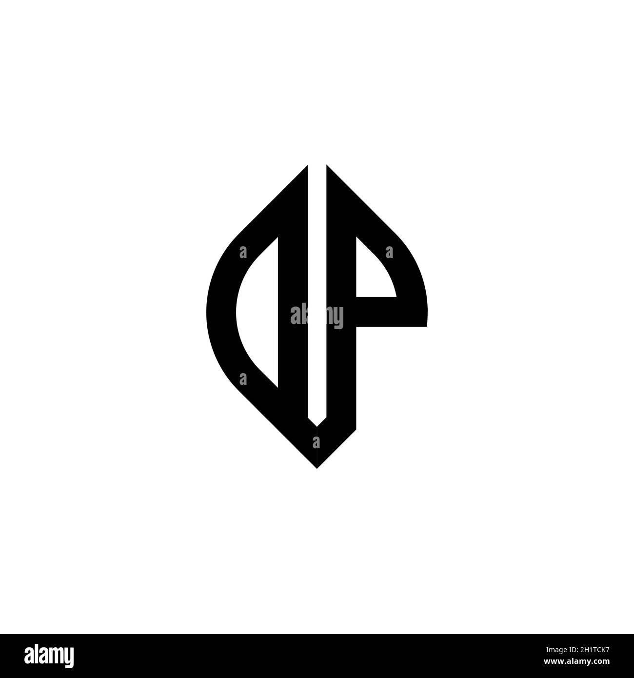 OP Monogram logo letter with simple continued shape style geometric ...