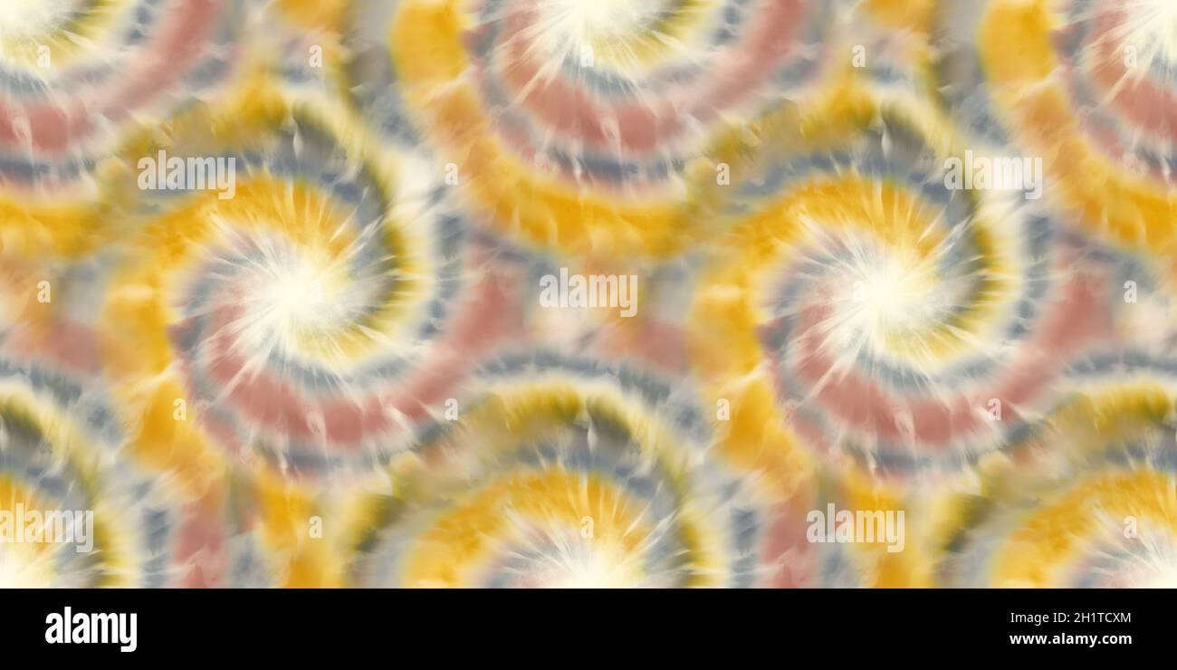 Seamless funky 1970s tie dye border motif pattern for surface design ...