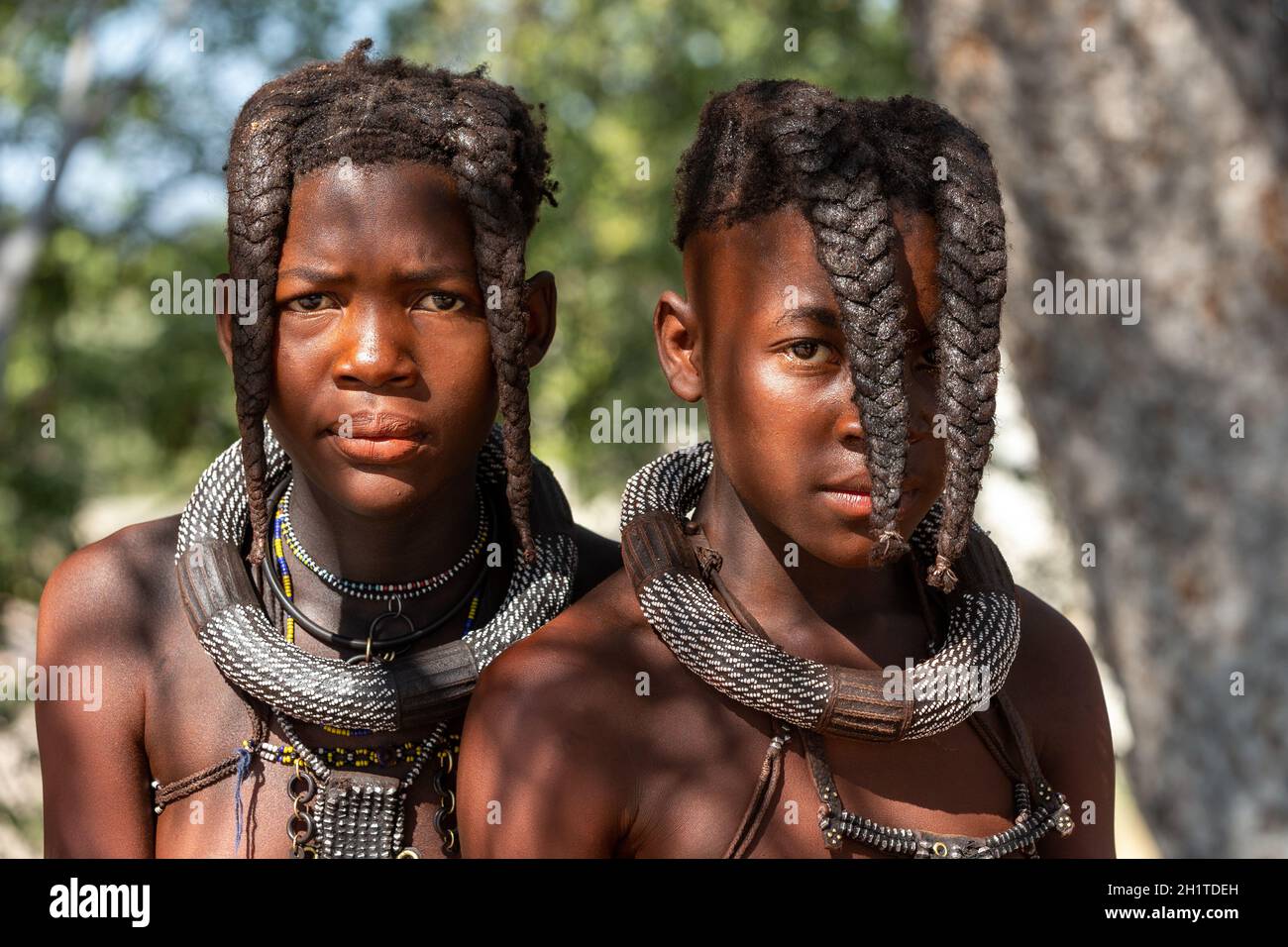NAMIBIA, OMUSATI REGION, MAY 7: Portrait of Himba woman with ...