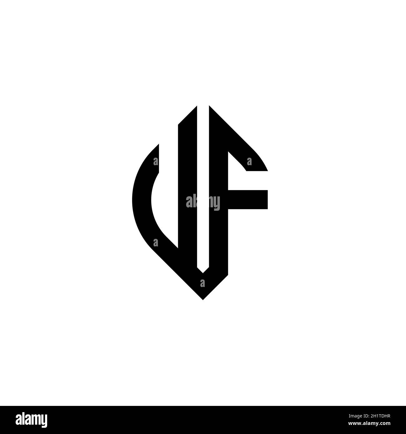 UF Monogram logo letter with simple continued shape style geometric ...