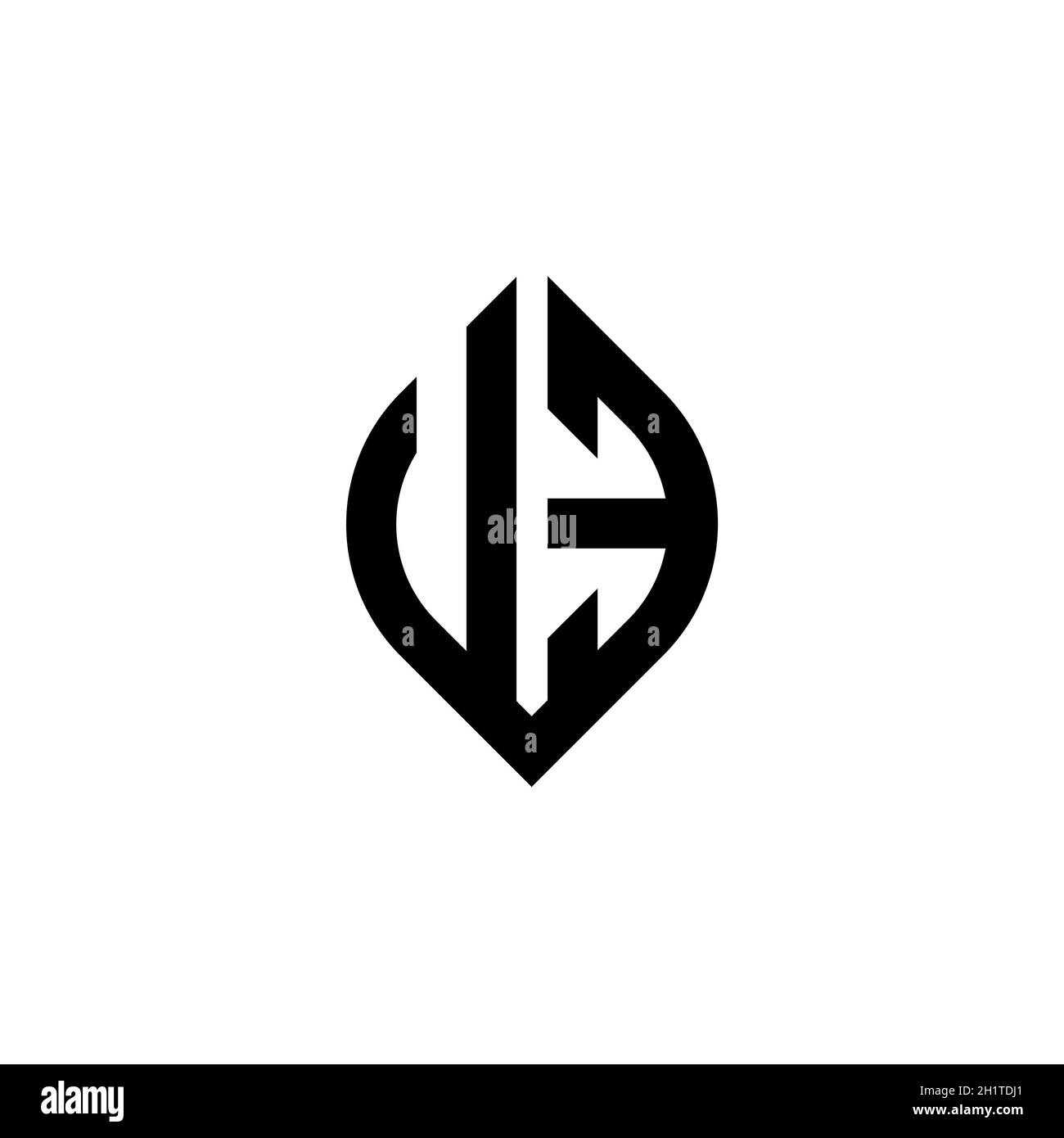 UE Monogram logo letter with simple continued shape style geometric ...