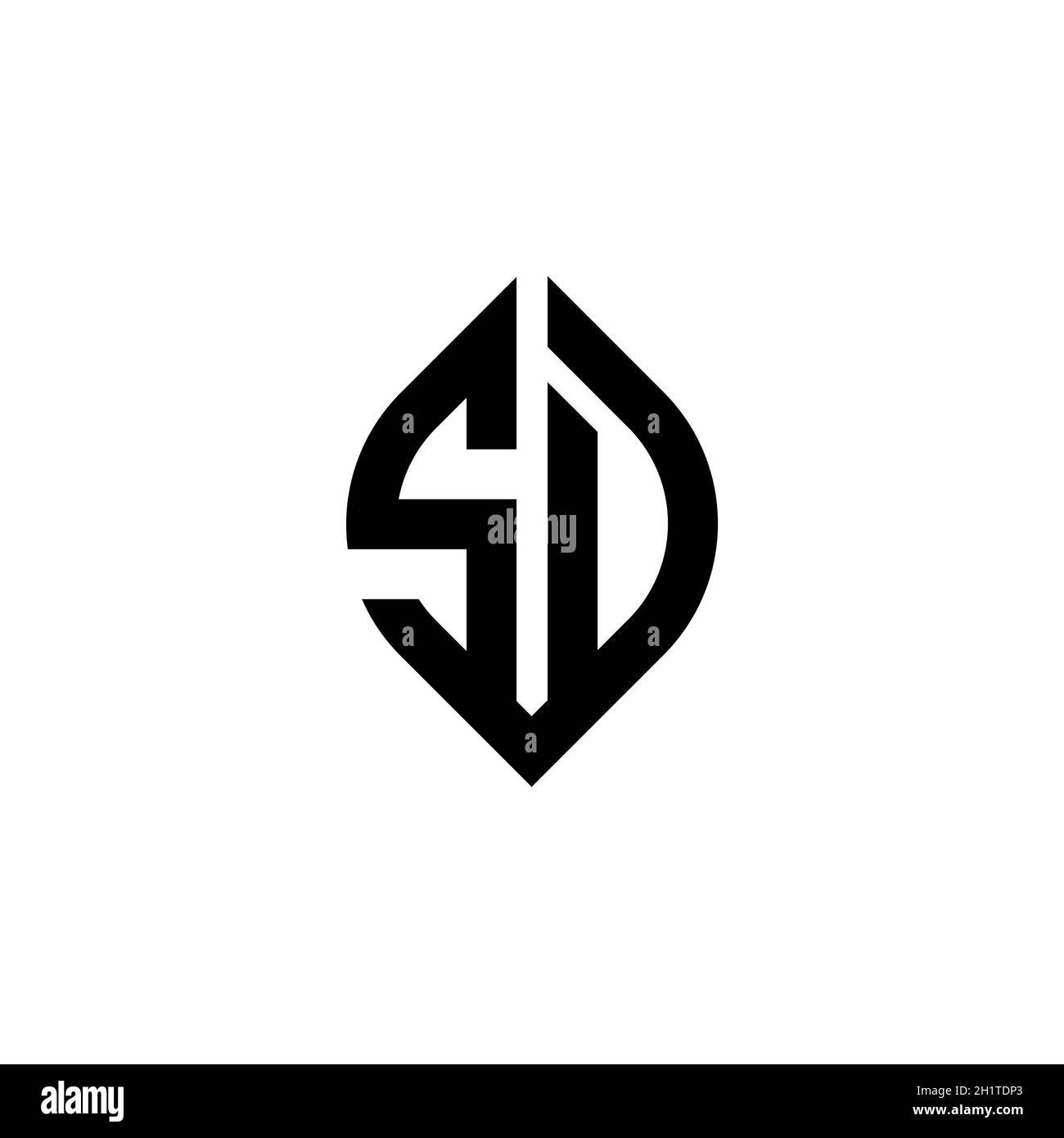 SD Monogram logo letter with simple continued shape style geometric ...