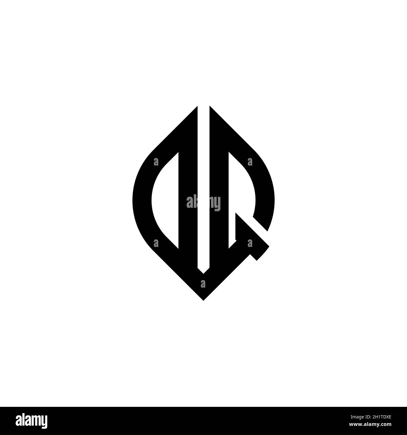 OQ Monogram logo letter with simple continued shape style geometric ...
