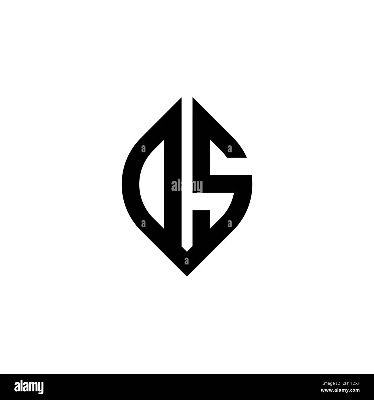 OS Monogram logo letter with simple continued shape style geometric ...