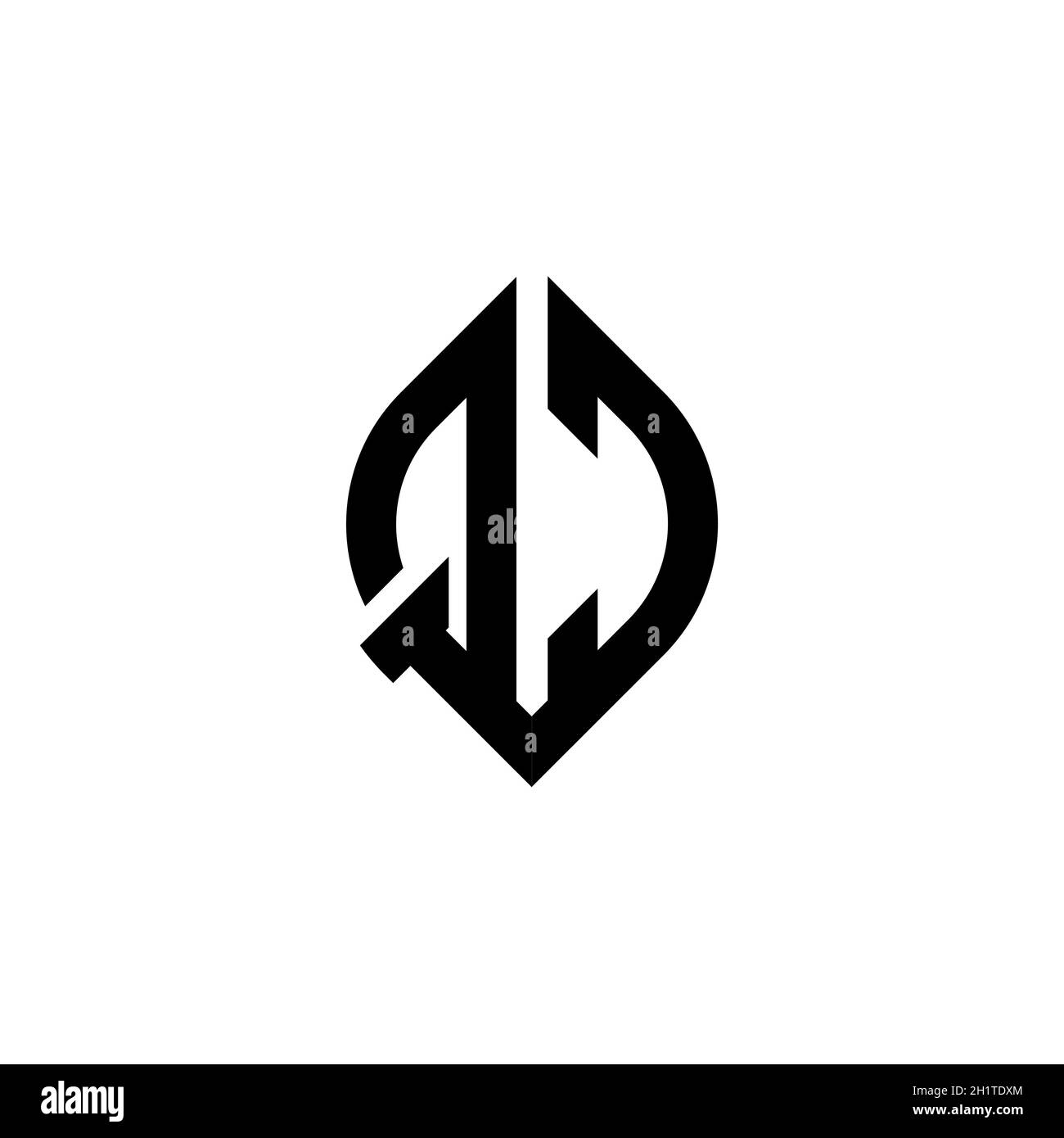 QC Monogram logo letter with simple continued shape style geometric design template isolated on ...